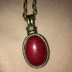 Fashion Jewelry | Jewelry | Nice Stone Deep Red Stone With Veins ...